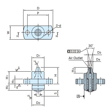 Spring-loaded work locator - CP710-06020B : Spring-loaded work locator