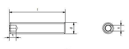 DIN 913 / ISO 4026 / UNI 5923 HT Steel : Hexagon socket set bolt with ...