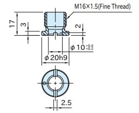 Pneumatic Ball Lock Receptacle - PBLC-M16-SUS : Pneumatic Ball Lock ...