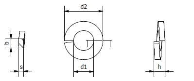 DIN 127 / UNI 1751 Stainless steel : Spring lock washer - SLW.BP