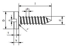 DIN 7971 / ISO 1481 / UNI 6951 aluminum alloy : Slotted pan head ...